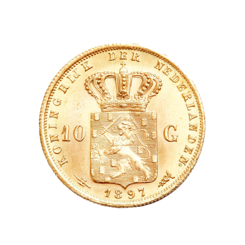 1897 Netherlands 10 Gulden - Gold Coin *E-TRANSFER & CANADA ONLY*