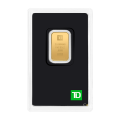 TD Bank 2.5g 99.99% Pure Gold Bullion Bar/Wafer *E-TRANSFER & CANADA ONLY*
