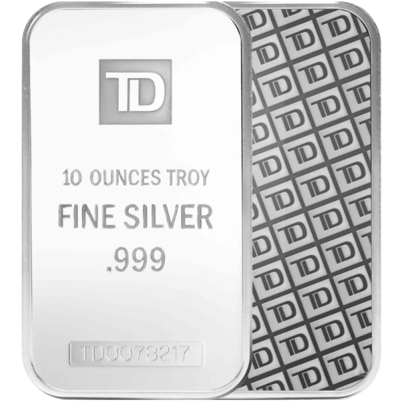 TD Bank 10 oz 99.9% Pure Silver Bullion Wafer/Bar *PAYPAL & CANADA ONLY*