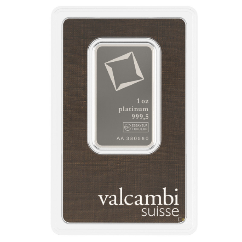 Valcambi Suisse 1 oz 99.5% Platinum Bullion Bar/Wafer *E-TRANSFER ...