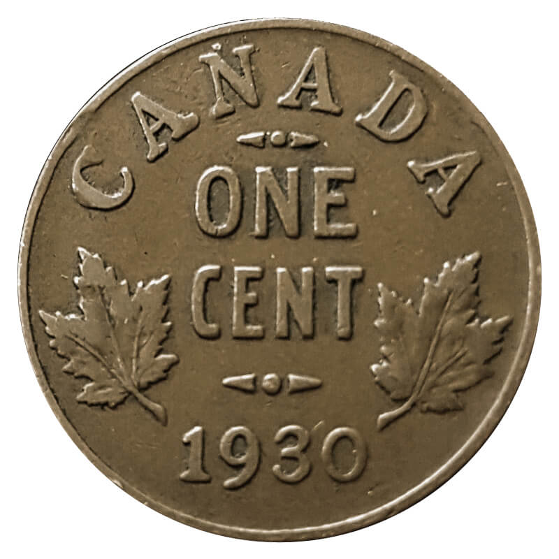 1930 Canadian 1 Cent Small Penny Coin F Grade 1930 Canadian 1 Cent Small Penny Coin F Grade