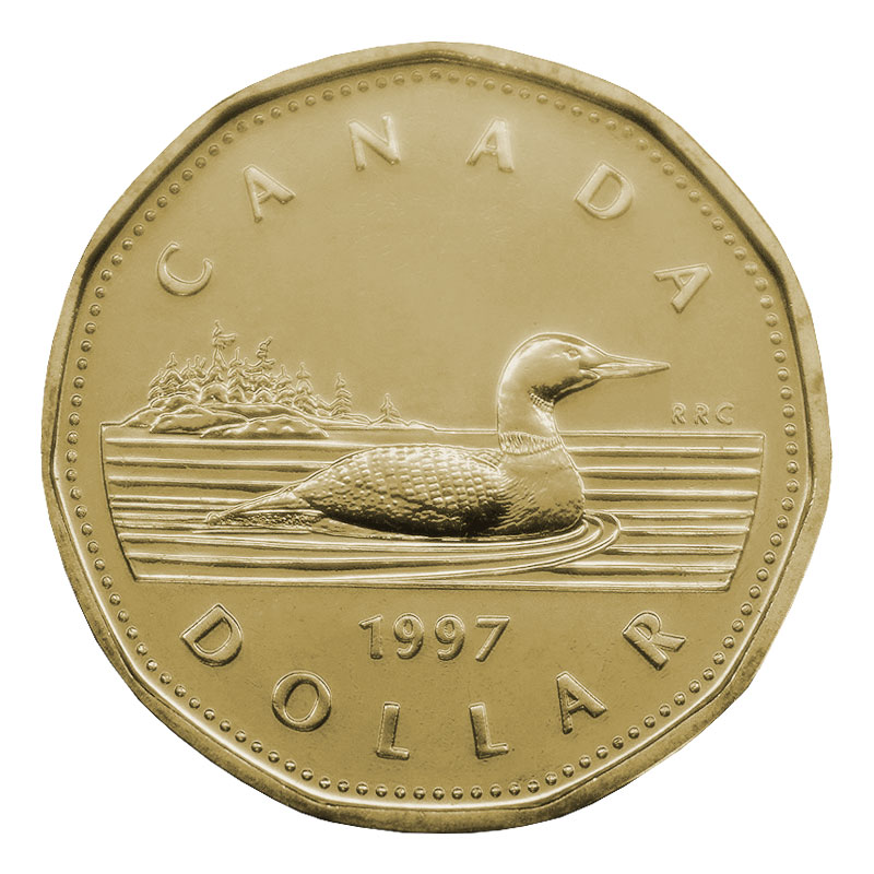 1997 Canadian 1 Common Loon Dollar Proof like PL Coin 1997 Canadian 1 Common Loon Dollar Proof like PL Coin