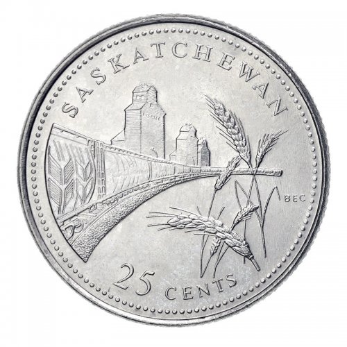 1992 (1867-) Canadian 25-Cent Saskatchewan Confederation 125th Anniv ...