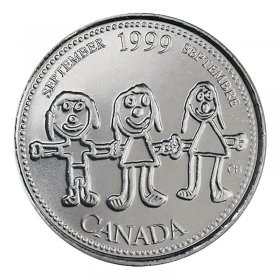 1999 Canadian 25-Cent December: This is Canada Millennium Quarter Coin ...