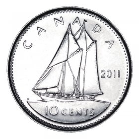 2017 (1867-) Canadian 10-Cent Wings of Peace 150th Anniv Dime Coin ...