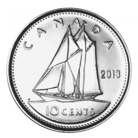 2017 (1867-) Canadian 10-Cent Wings of Peace 150th Anniv Dime Coin ...