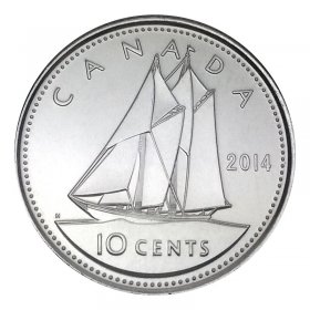 2017 (1867-) Canadian 10-Cent Wings of Peace 150th Anniv Dime Coin ...