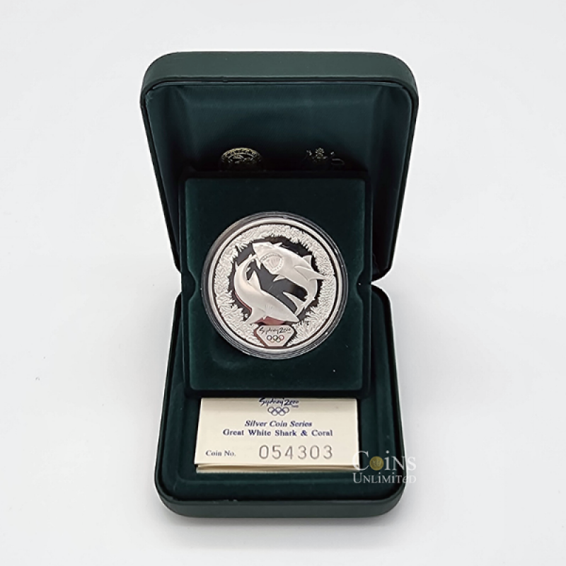2000 Australia $5 The Sydney 2000 Olympics 1oz Fine Silver Coin - Box ...