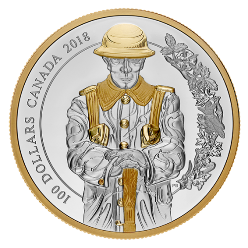 2018 Canadian $100 Keepers of Parliament: The Soldier - 10 oz Fine ...