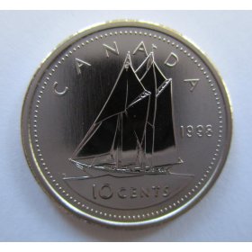 2001-P Canadian 10-Cent Year of Volunteers/Marching Mothers Dime Coin ...