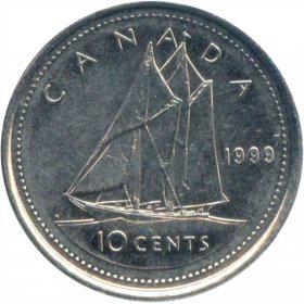 2001-P Canadian 10-Cent Year of Volunteers/Marching Mothers Dime Coin ...