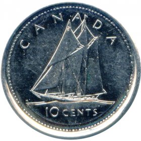 2001-P Canadian 10-Cent Year of Volunteers/Marching Mothers Dime Coin ...