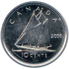 2001-P Canadian 10-Cent Year of Volunteers/Marching Mothers Dime Coin ...