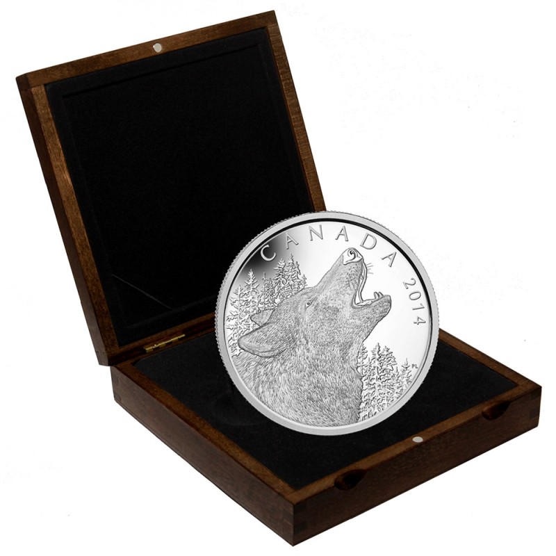 2014 Canadian $125 Howling Wolf - 1/2 Kilogram Fine Silver Coin