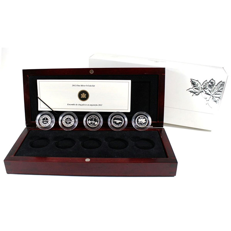 2012 Canadian 1-Cent Farewell To The Penny 5-Coin Silver Proof Set
