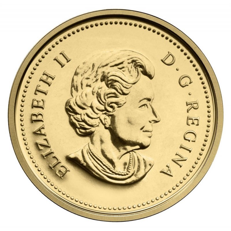 2012 Canadian 1-Cent Farewell to the Penny 1/25 oz Pure Gold Coin