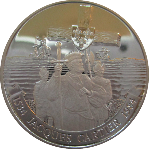 1984 (1534-) Canadian $1 Dollar - Canadian $1 Jacques Cartier 450th ...