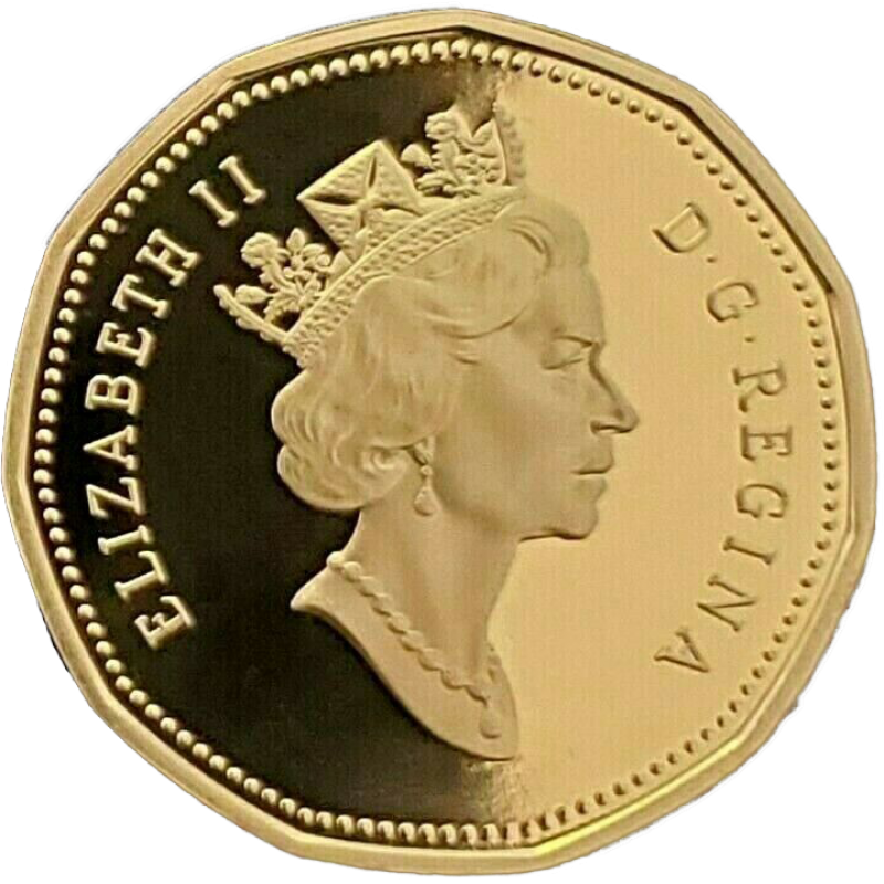 1990 Canadian $1 Common Loon Dollar Proof Coin