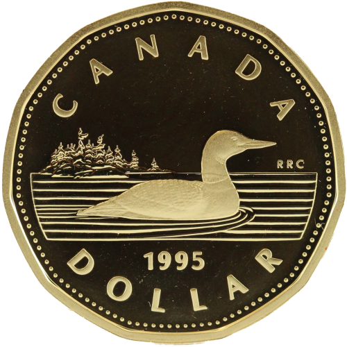 1995 Canadian $1 Common Loon Dollar Proof Coin