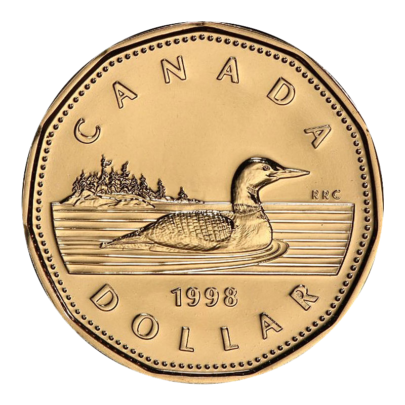 1998 Canadian $1 Common Loon Dollar Specimen Coin