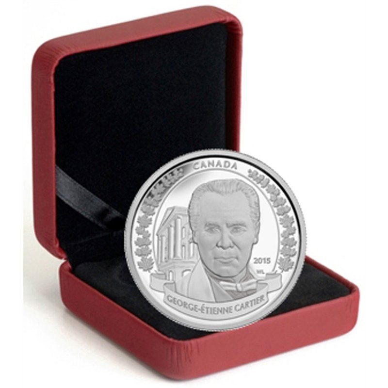 2015 Canadian $20 Sir George-Étienne Cartier - 1 oz Fine Silver Coin ...