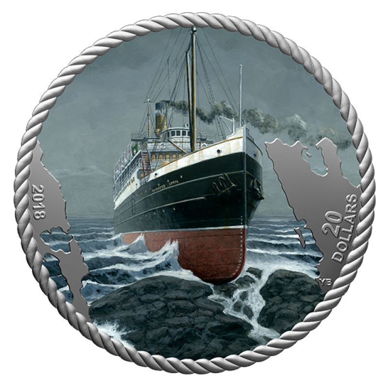 2018 Canadian $20 The Sinking of the SS Princess Sophia 1 oz Fine ...