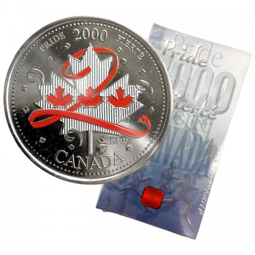 2000 Canadian 25-Cent Pride Millennium Coloured Quarter Coin (Special ...