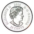 2015 Canadian 25-Cent Remembrance Poppy Coloured Quarter Coin (BU)
