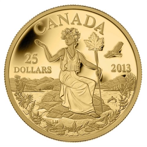 2013 Canada Pure Gold $25 Coin - Canada: An Allegory