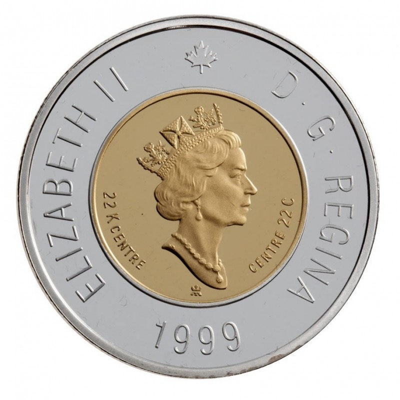 1999 Canadian $2 Nunavut Commemorative Proof Gold Coin