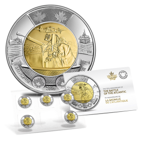 2016 Canadian $2 Battle of the Atlantic 75th Anniv Remembrance Toonie ...
