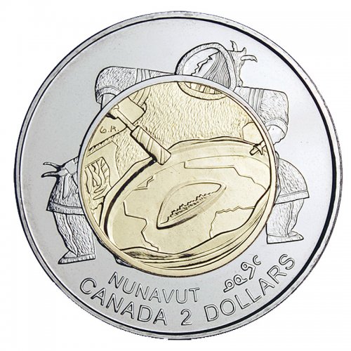 1999 Canadian $2 Nunavut Commemorative Toonie Coin (Brilliant Uncirculated)