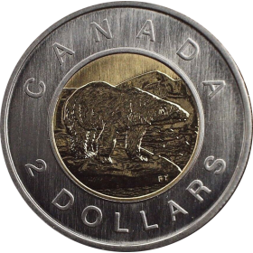 2002 (1952-) Canadian $2 Polar Bear/Queen's Golden Jubilee Toonie Proof ...
