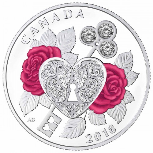 2018 Canadian $3 Celebration of Love - Fine Silver Coin-coin in capsule ...