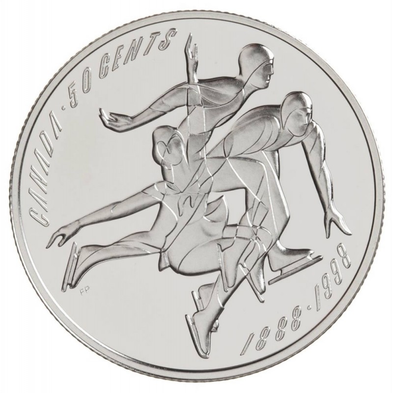 1998 Sterling Silver 50 Cent Coin - Canadian Sports Firsts: First ...