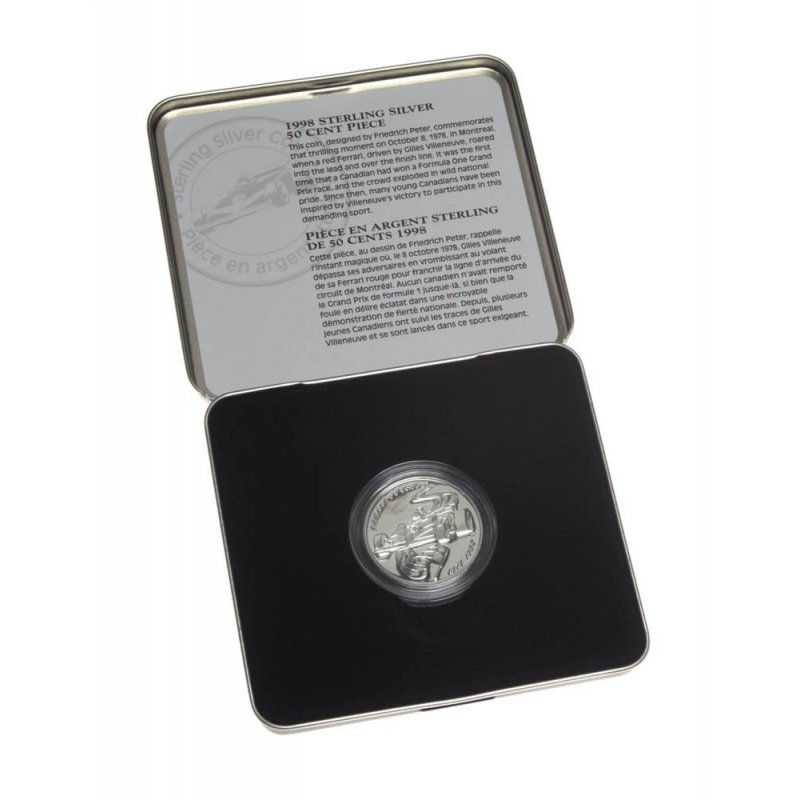 1998 Canada Sterling Silver 50 Cent Coin - Canadian Sports Firsts ...