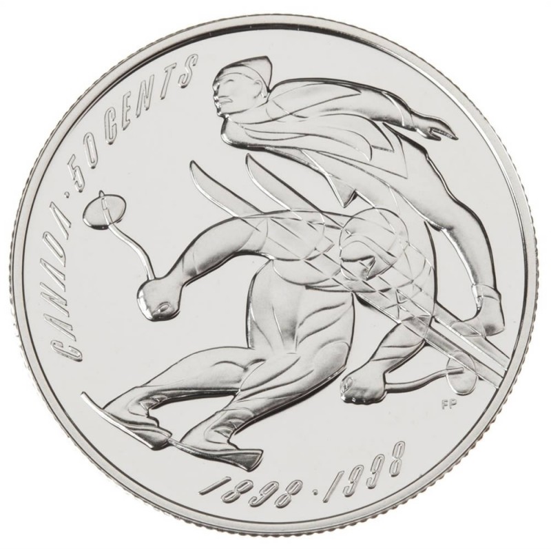 1998 Sterling Silver 50 Cent Coin - Canadian Sports Firsts: First ...