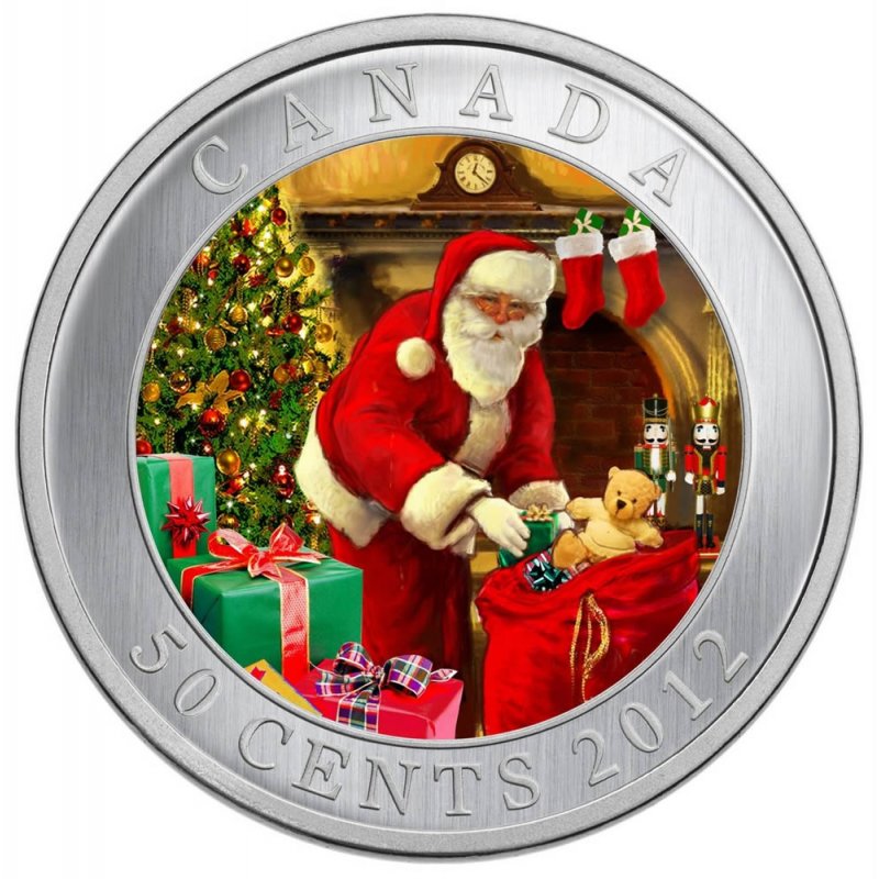 2012 Canadian 50-Cent Santa's Magical Visit Holiday Lenticular Coin