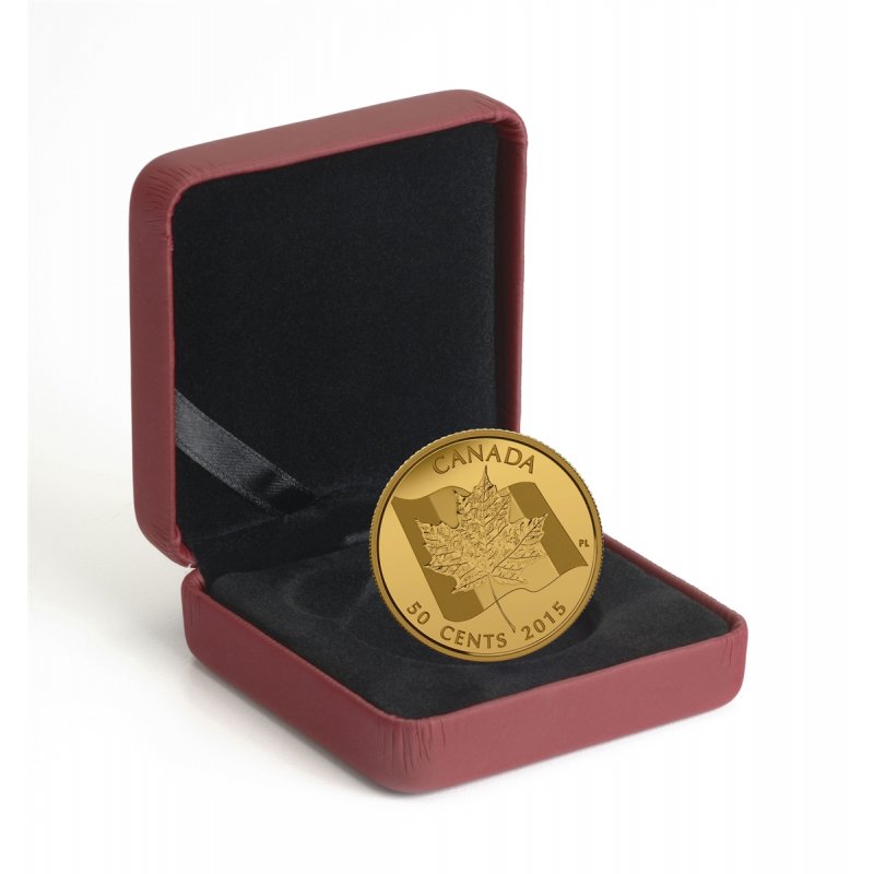 2015 Canadian 50-Cent Maple Leaf - 1/25 oz Pure Gold Coin