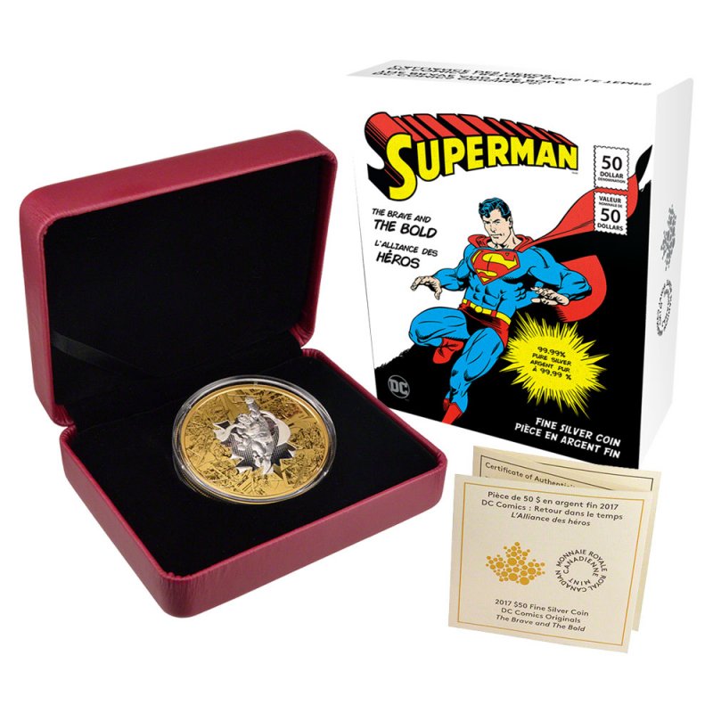 2017 Canadian $50 DC Comics Originals: The Brave And The Bold Superman ...