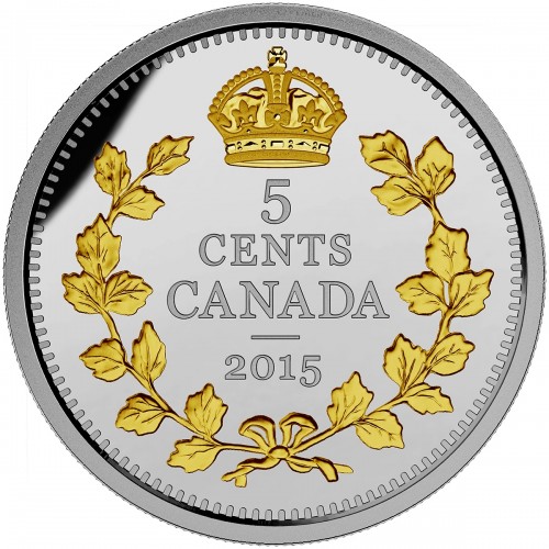 2015 Canadian 5-Cent Legacy of the Canadian Nickel: The Crossed Maple ...
