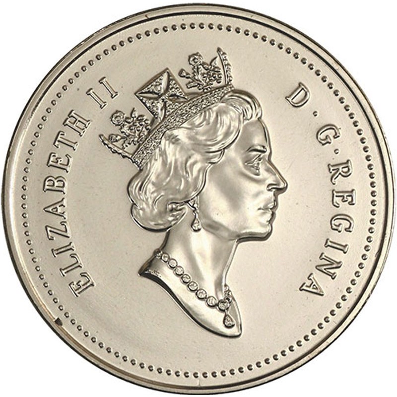 2000 Canadian 5-Cent Beaver Nickel Coin (Brilliant Uncirculated)