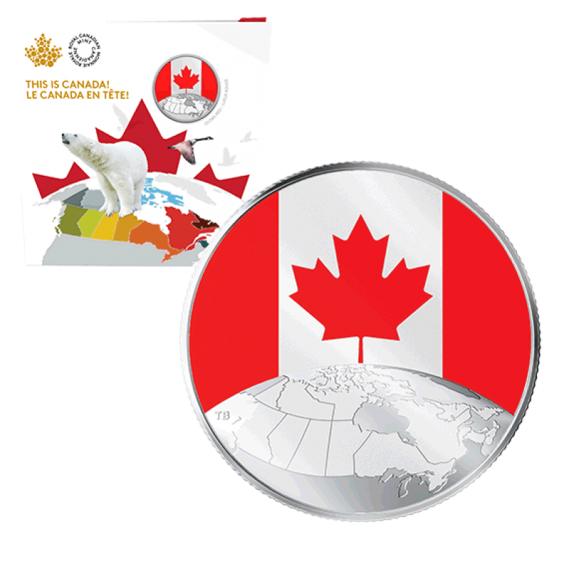 2019 Canadian $5 This is Canada! - 1/4 oz Fine Silver Coloured Coin