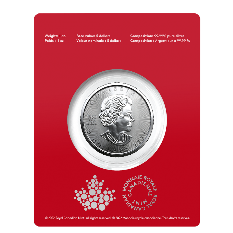 2023 Canadian $5 Treasured Silver Maple Leaf: Year of the Rabbit - 1 oz ...