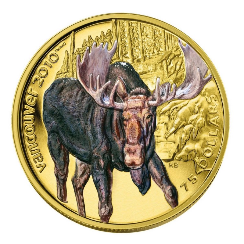 2009 Canada 14-karat Gold $75 Coin - Vancouver 2010 Olympic Winter ...