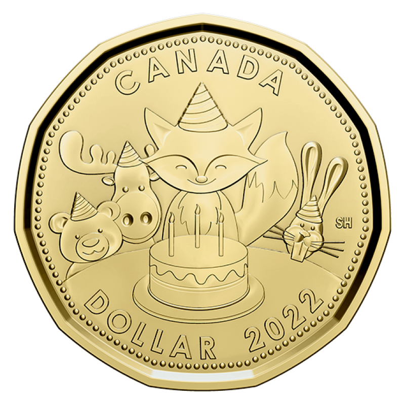 2022 Canadian Birthday Coin Gift Set ft $1 Specially Struck Loonie Dollar