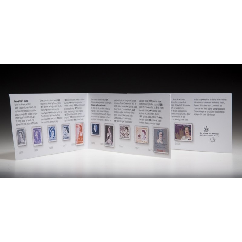 2003 (1953-) Canada 50 Cent Coin & Stamp Set - 50th Anniversary of ...