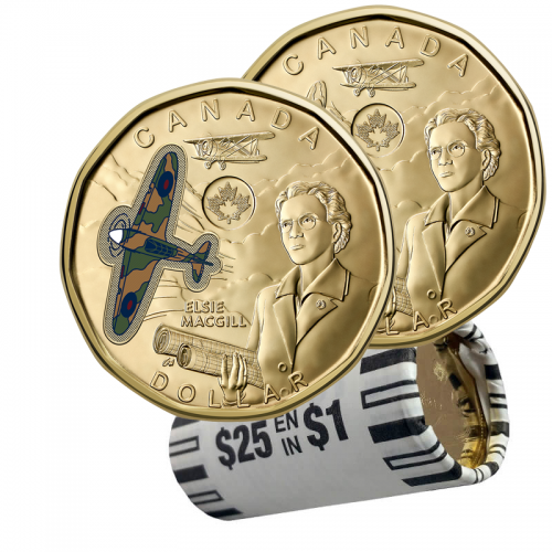 2023 Canadian $1 Honouring Elsie MacGill Loonie Original Mixed Coin Roll
