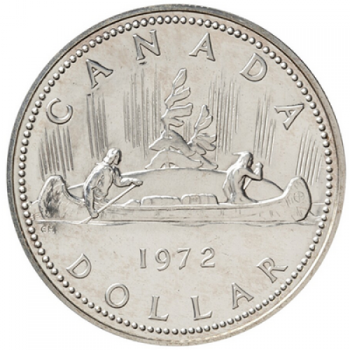 1972 Canadian $1 Voyageur Specimen Silver Dollar Coin-coin may be toned
