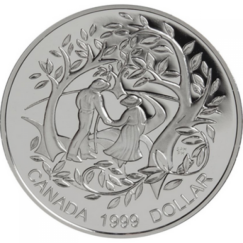 1999 Canadian $1 International Year of Older Persons Proof Silver ...
